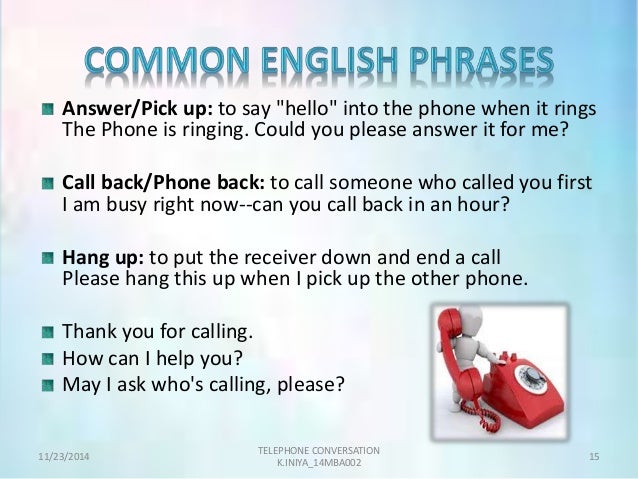 Telephone conversation iniya 14mba002