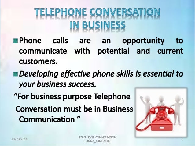 Telephone conversation iniya 14mba002