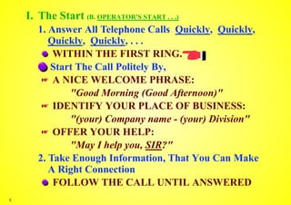 Telephone courtesies | PDF