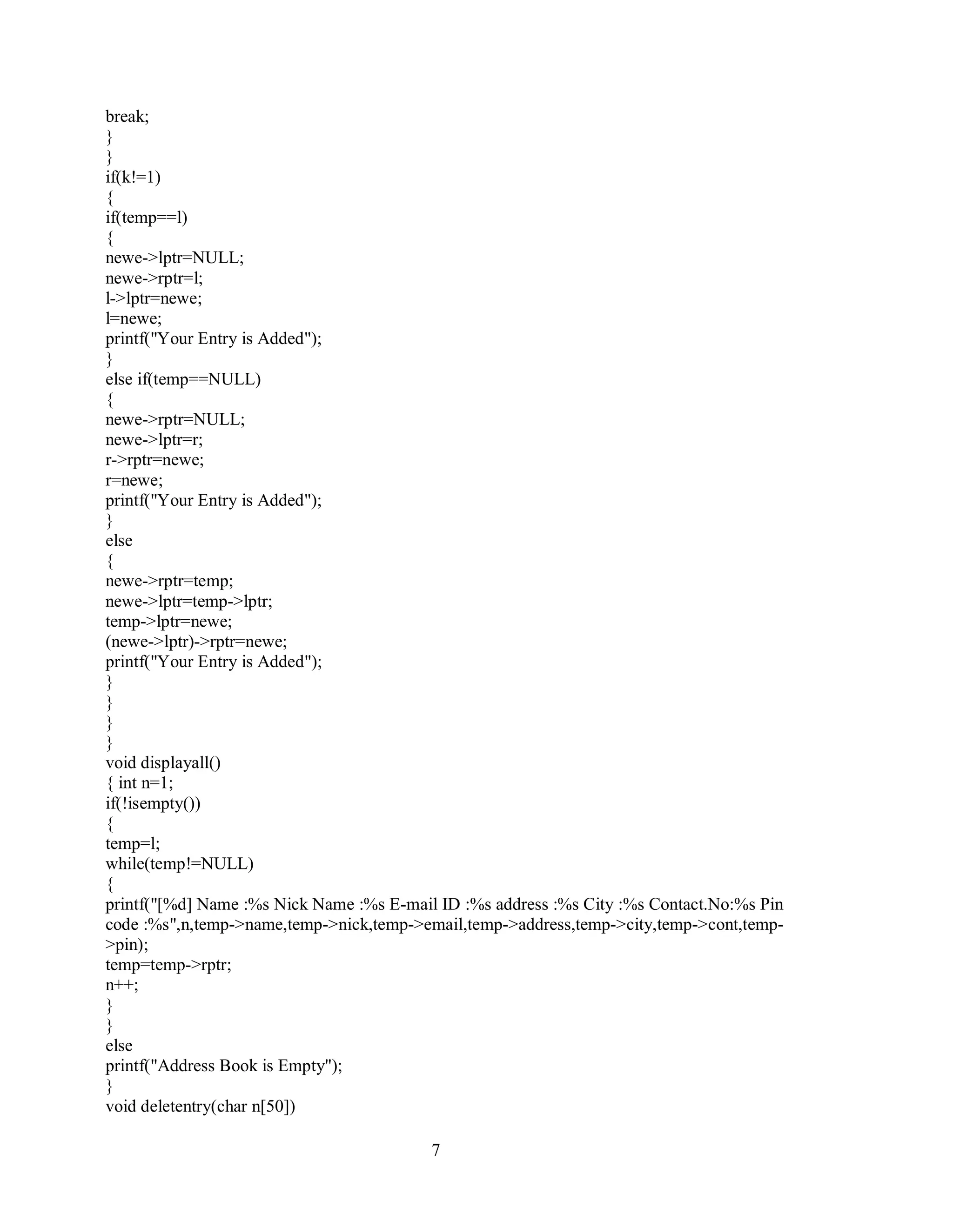 Telephone directory using c language | PDF