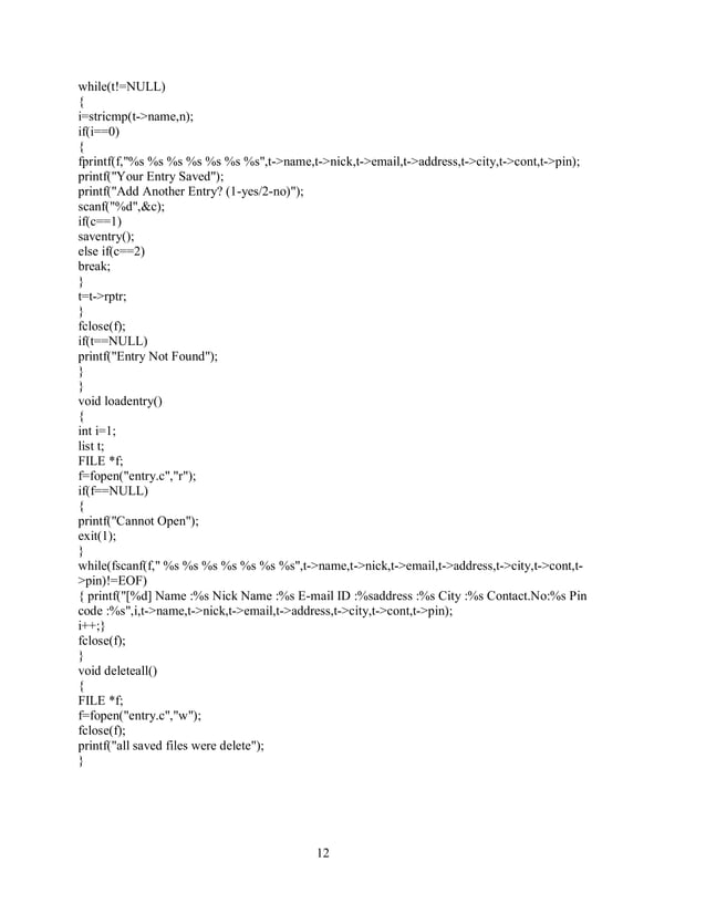 Telephone directory using c language | PDF | IT and Internet Support | Internet