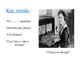 Telephone english for ESL students | PPT
