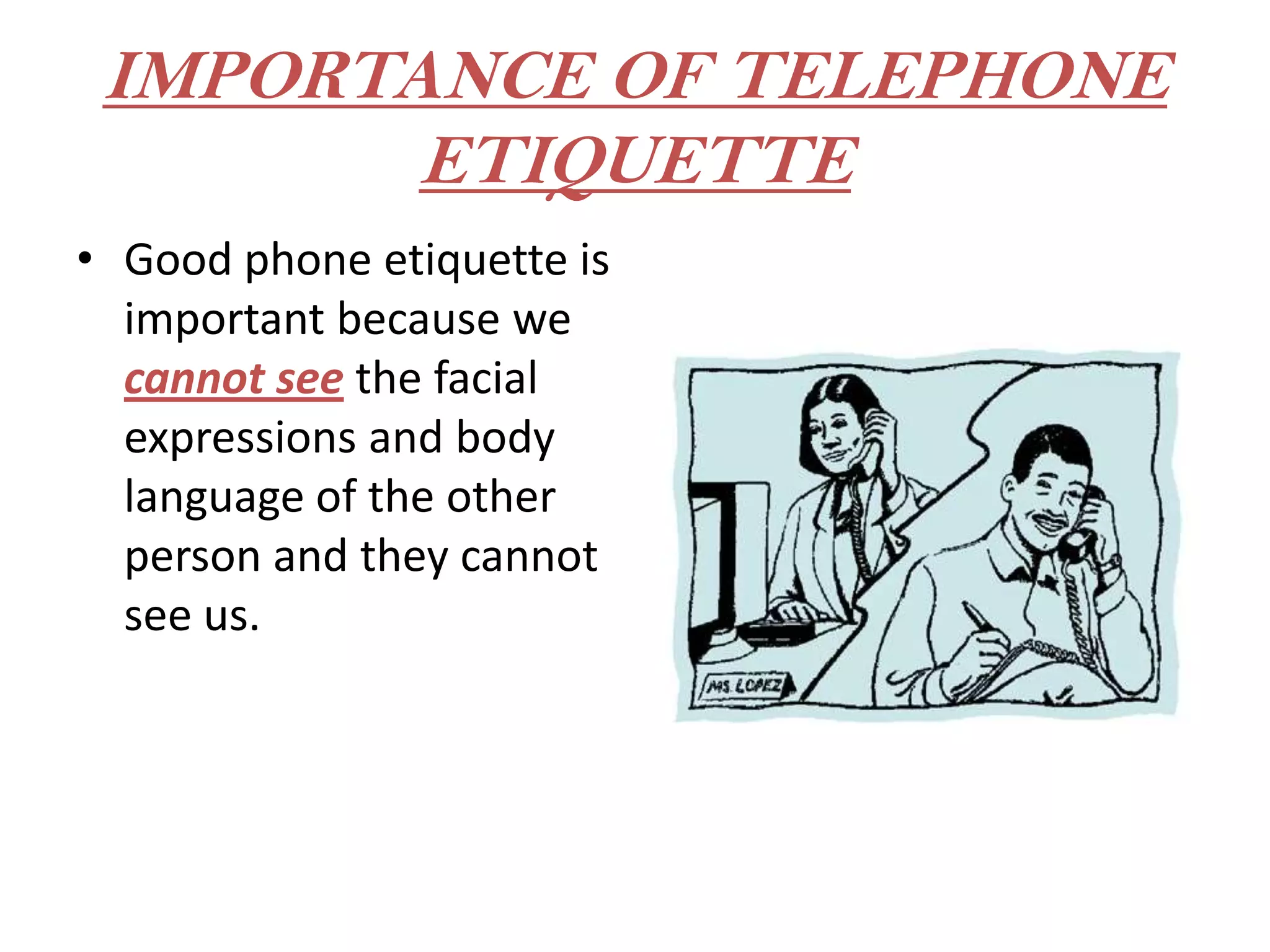 Telephone etiquette | PPT
