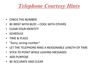 Telephone etiquette | PPTX
