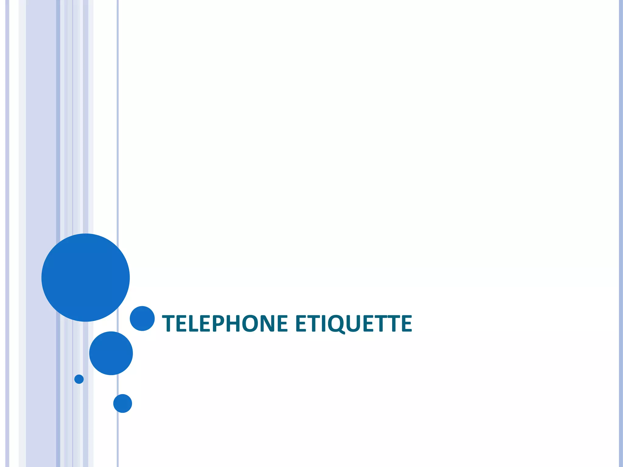 Telephone Etiquette | PPT
