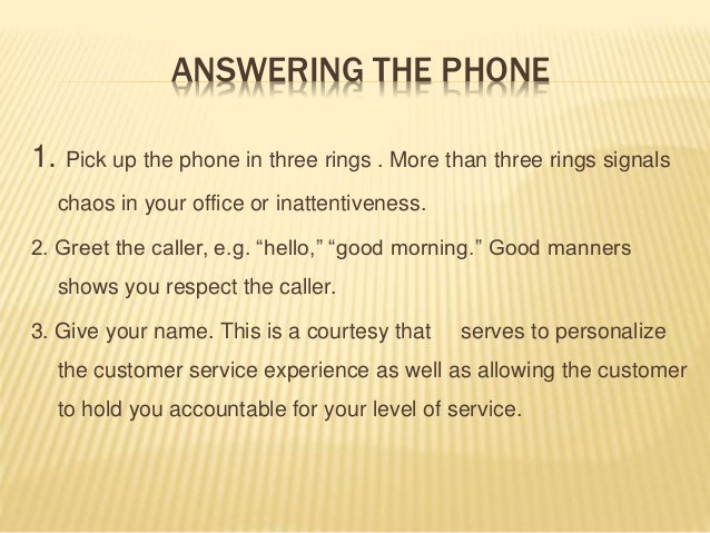 Telephone etiquette