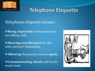 Telephone etiquette | PPT