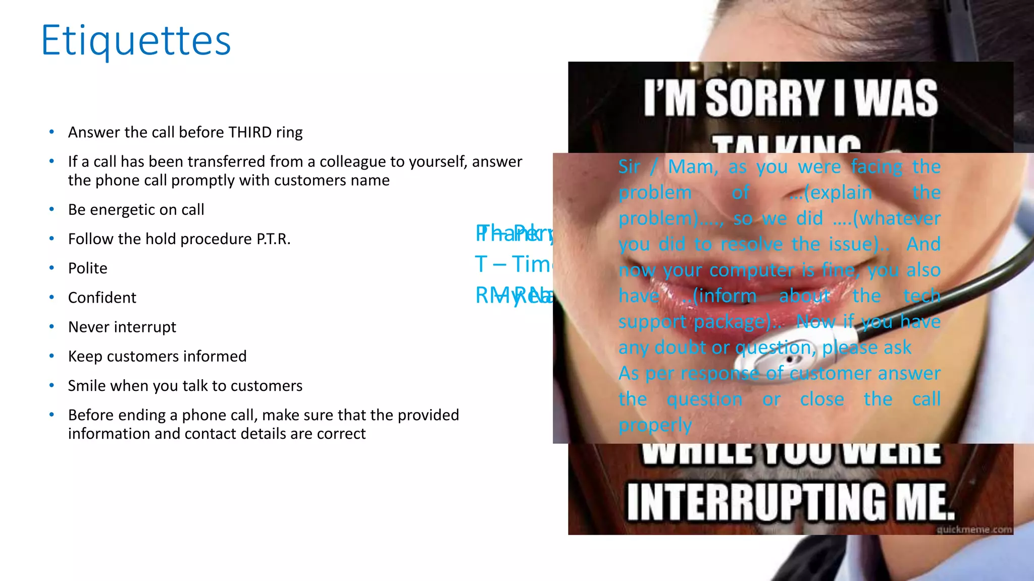 Telephone etiquette | PPTX | IT and Internet Support | Internet