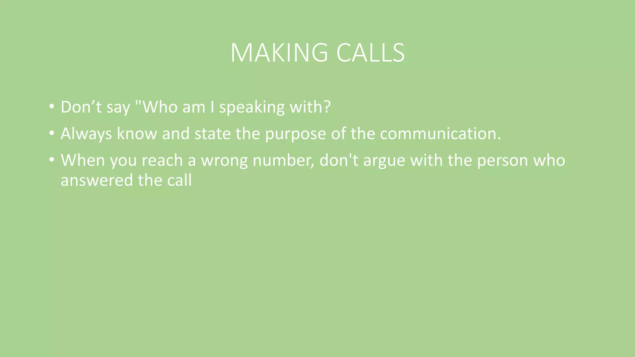 Telephone etiquette | PPT