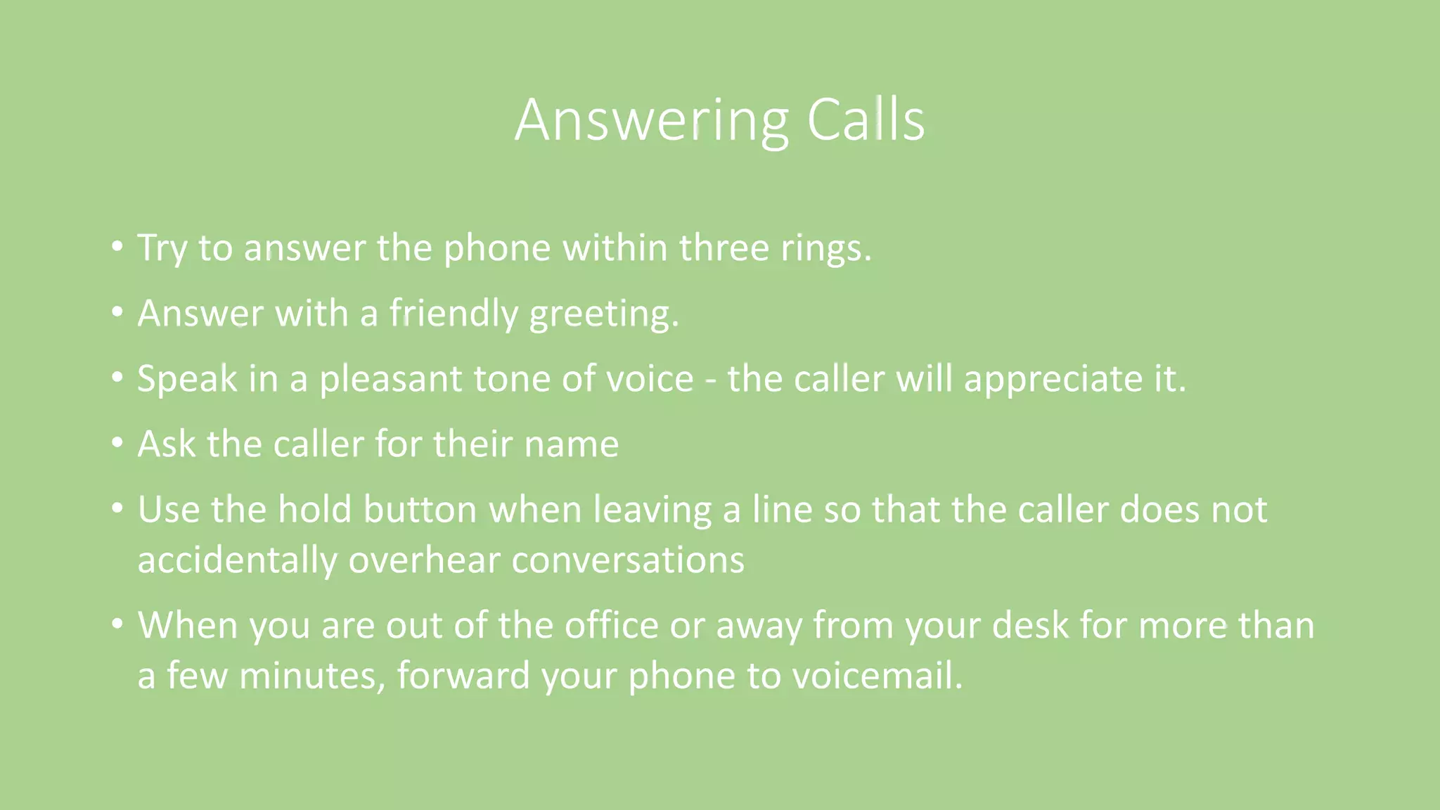 Telephone etiquette | PPT