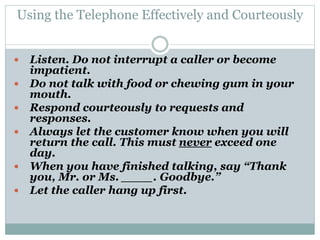 Telephone etiquette | PPTX