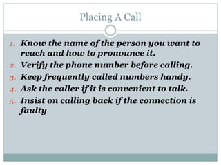 Telephone etiquette | PPTX