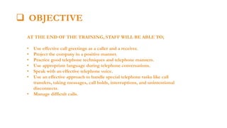 Telephone etiquette1 | PPTX