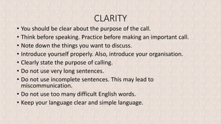 Telephone etiquette(english) | PPTX
