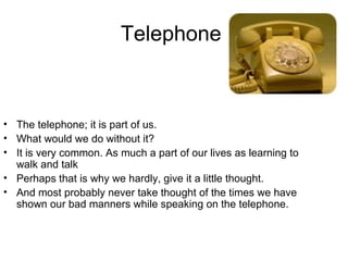Telephone etiquettes | PPS