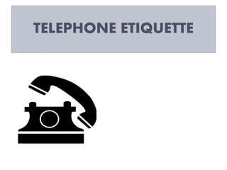 Telephone Etiquettes in Front Office Operations. | PPTX