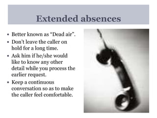 Telephone Etiquettes in Front Office Operations. | PPTX