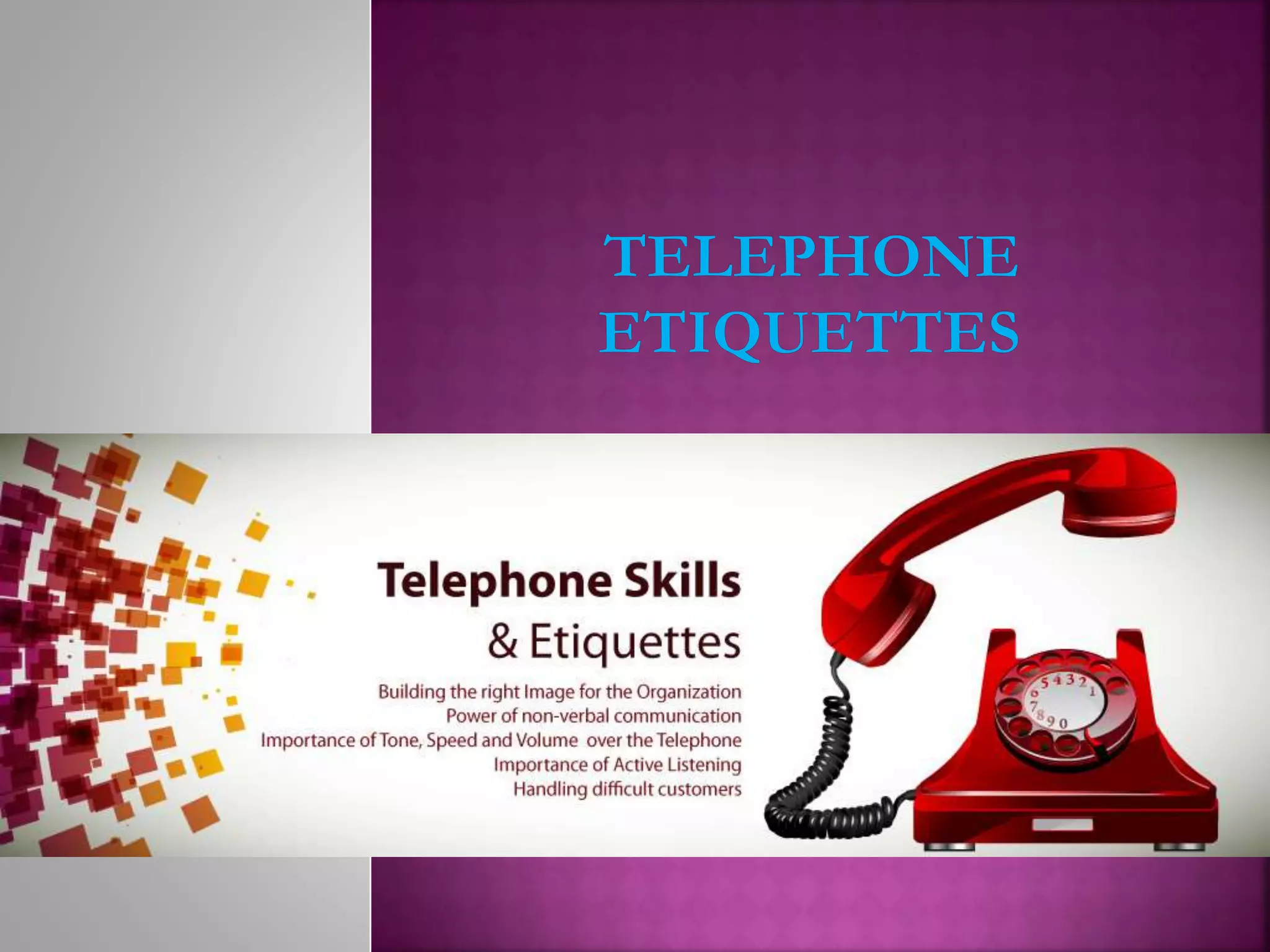 Telephone etiquettes upload | PPT