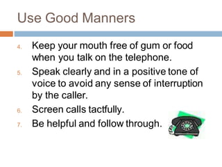 Telephone etiquettes ETC | DOCX