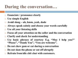 Telephone etiquettes ETC | DOCX