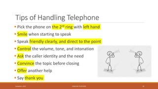 Telephone Etiquette _ Tien Yulianti.ppt