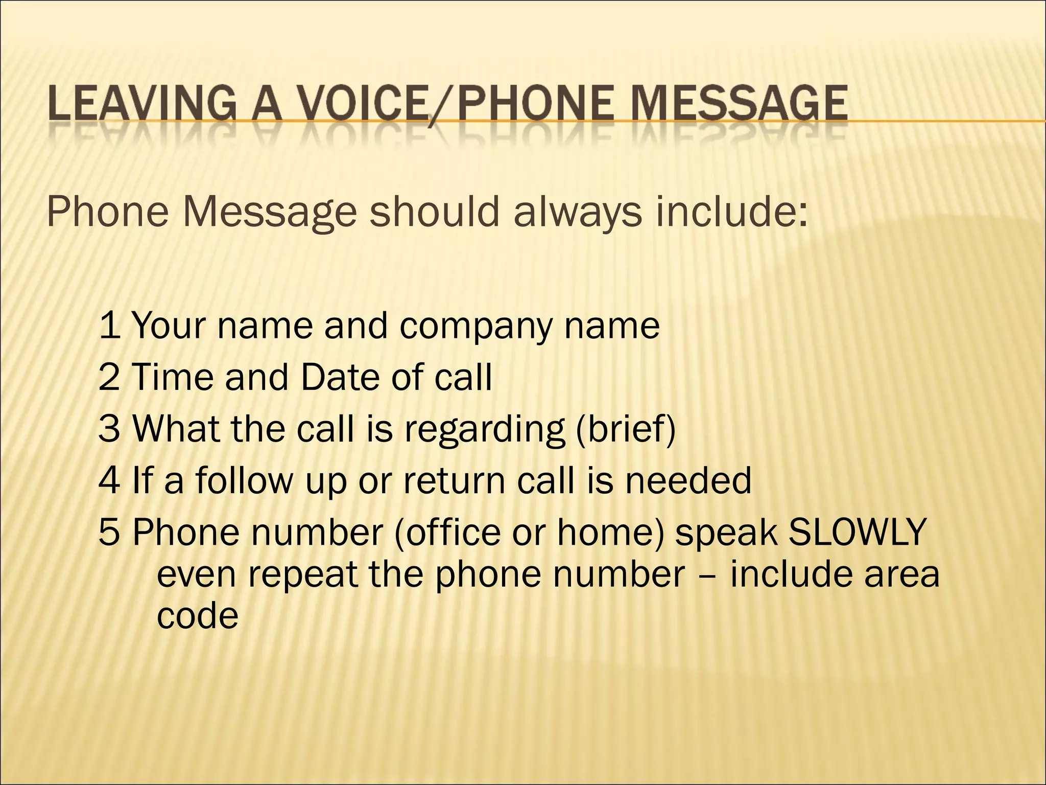 Telephone etiquette | PPT