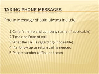 Telephone etiquette | PPT
