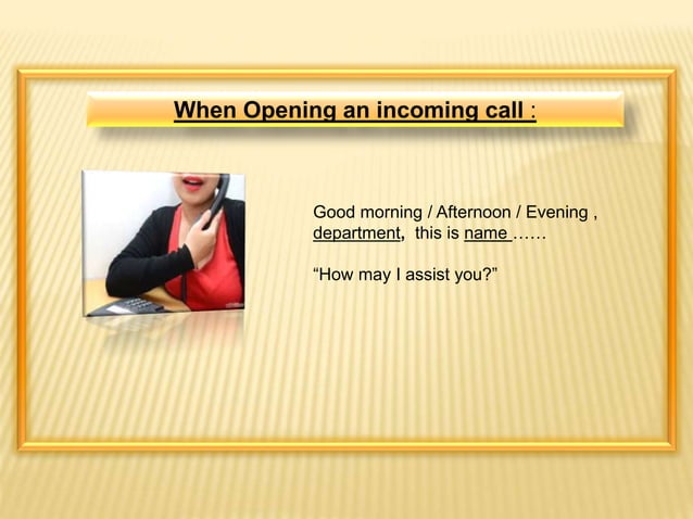 Telephone Handling | PPSX