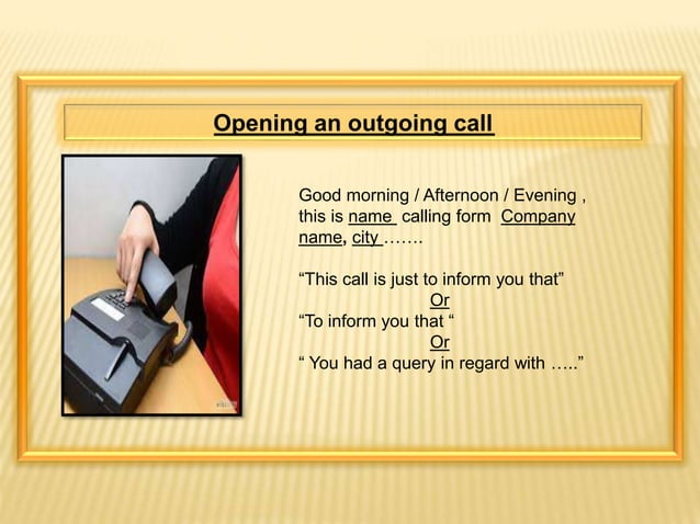 Telephone Handling | PPSX