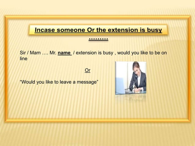 Telephone Handling | PPSX