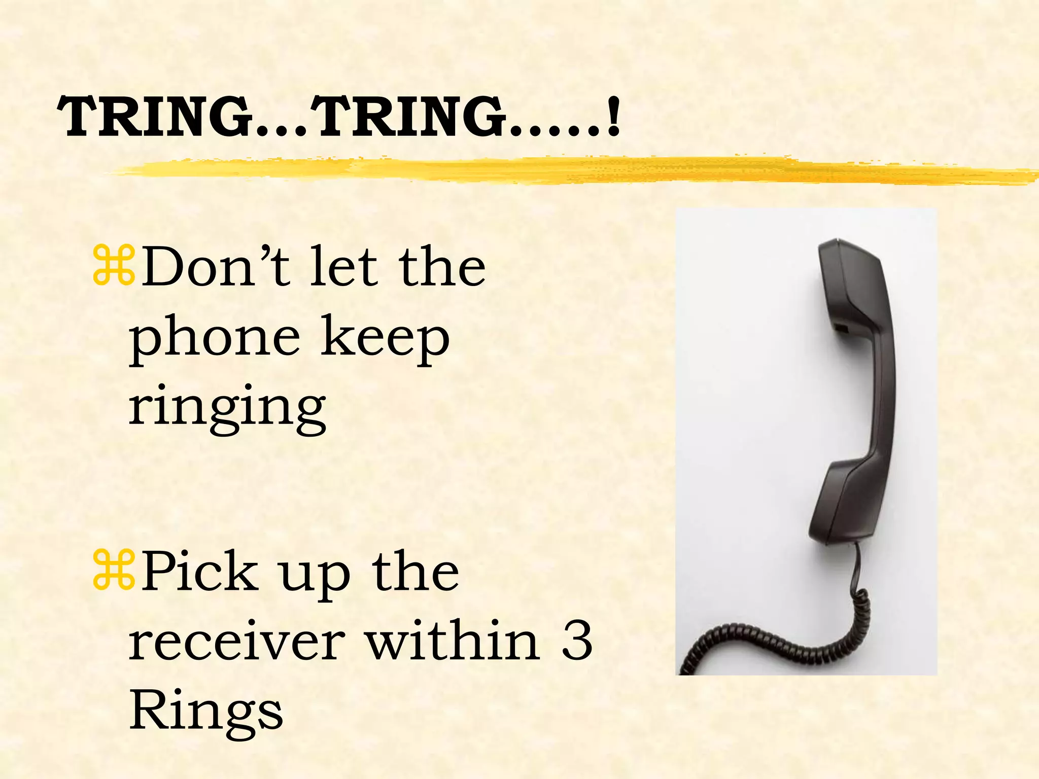 Telephone handling | PPT