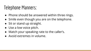 Telephone Manners And Decorum | PPTX