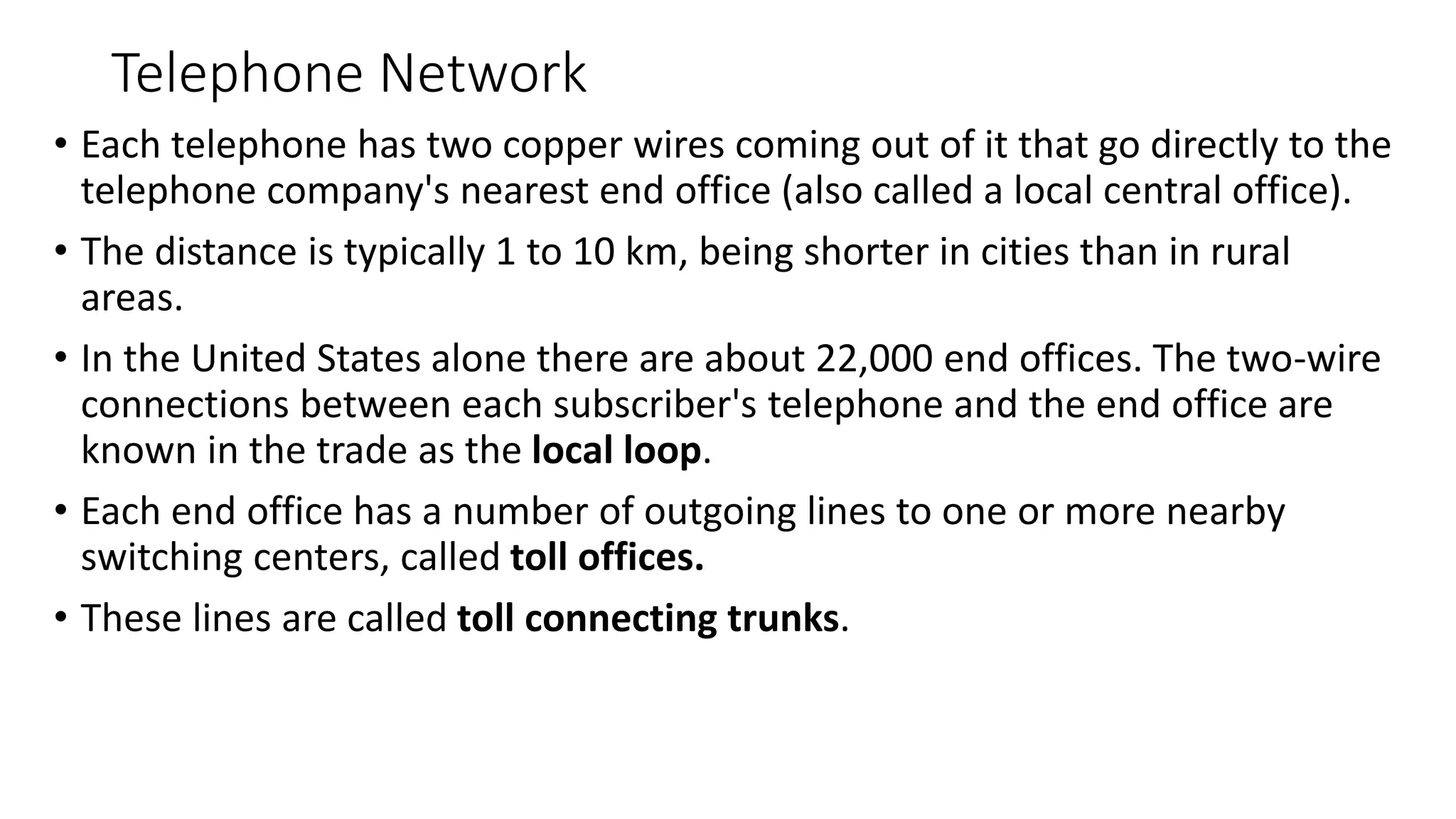 Telephone networks | PPTX