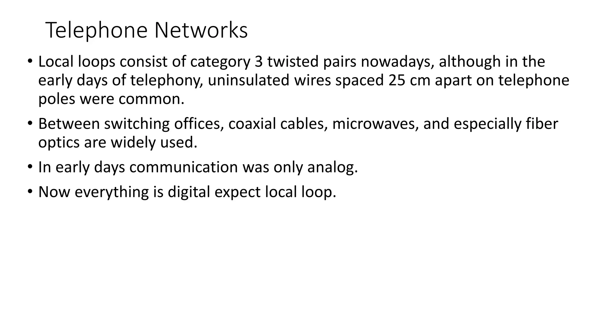 Telephone networks | PPTX