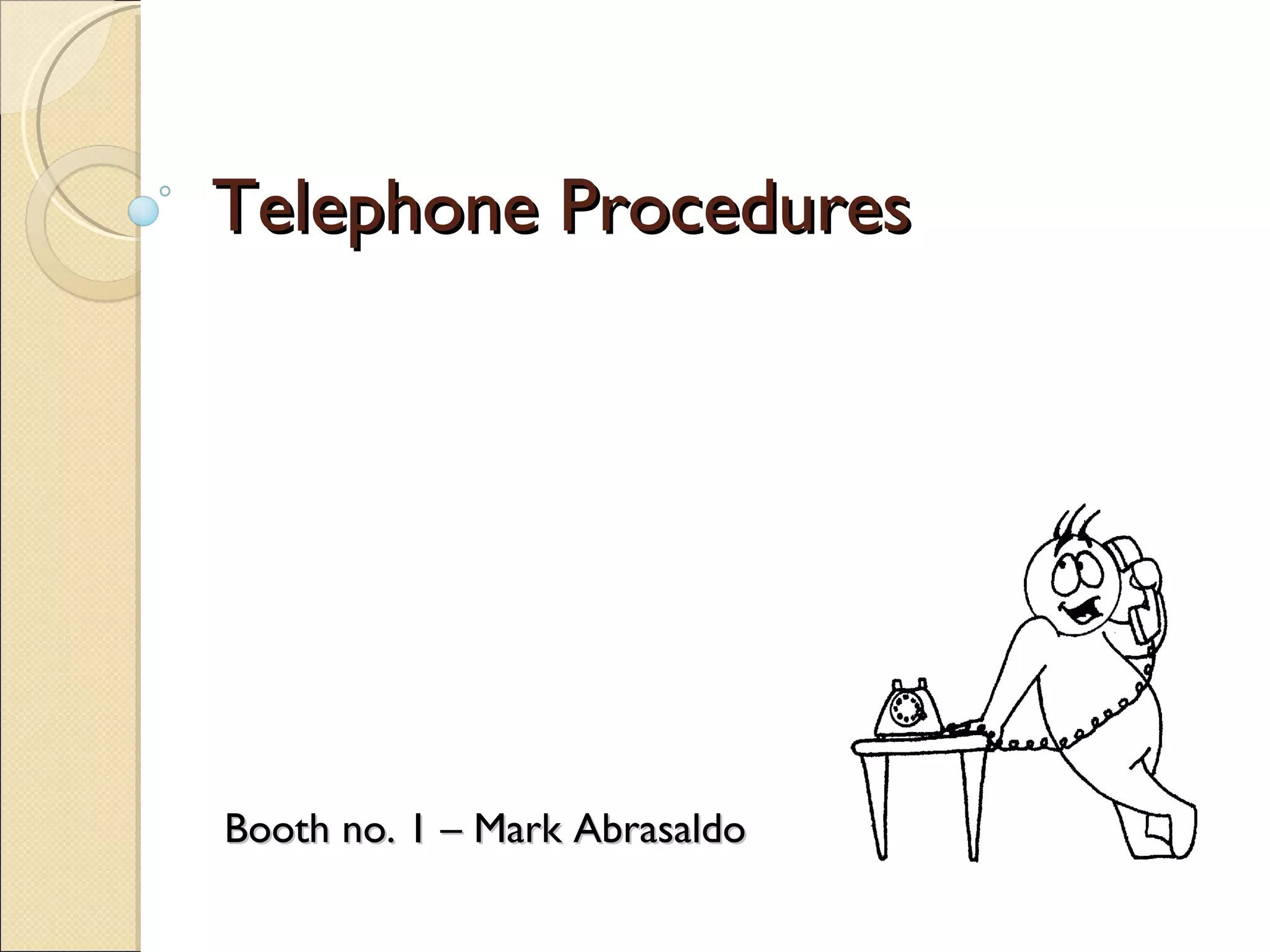 Telephone Procedures | PPT