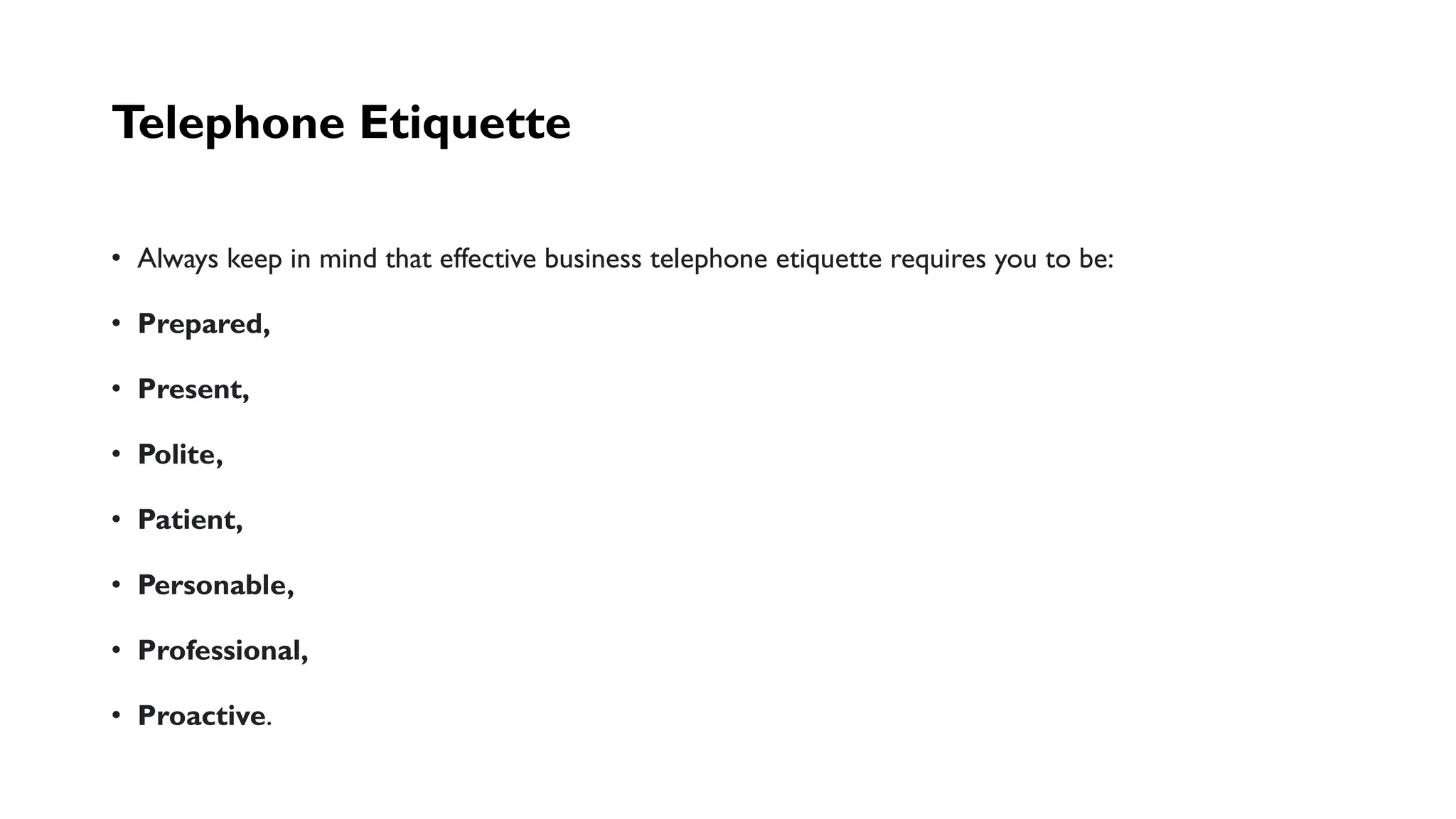 Telephone Procedures and Etiquette.ppt 2x | PPTX