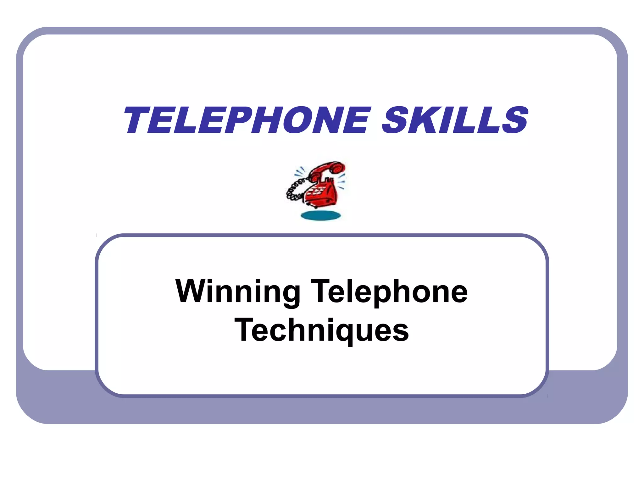 Telephone Skills | PPT