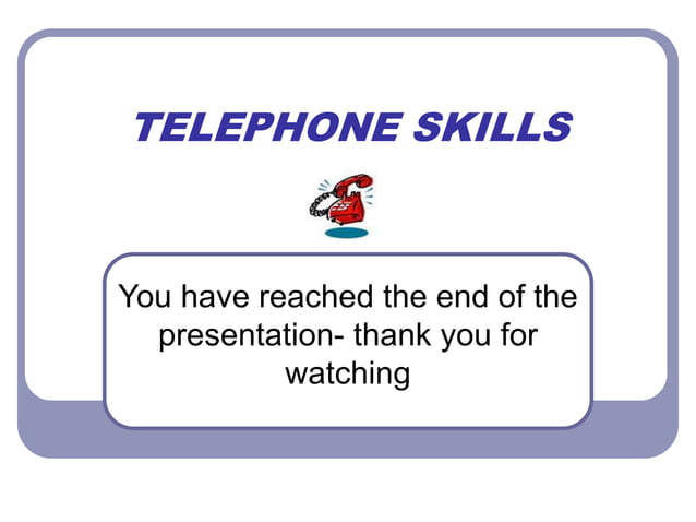 TELEPHONE SKILLS.ppt