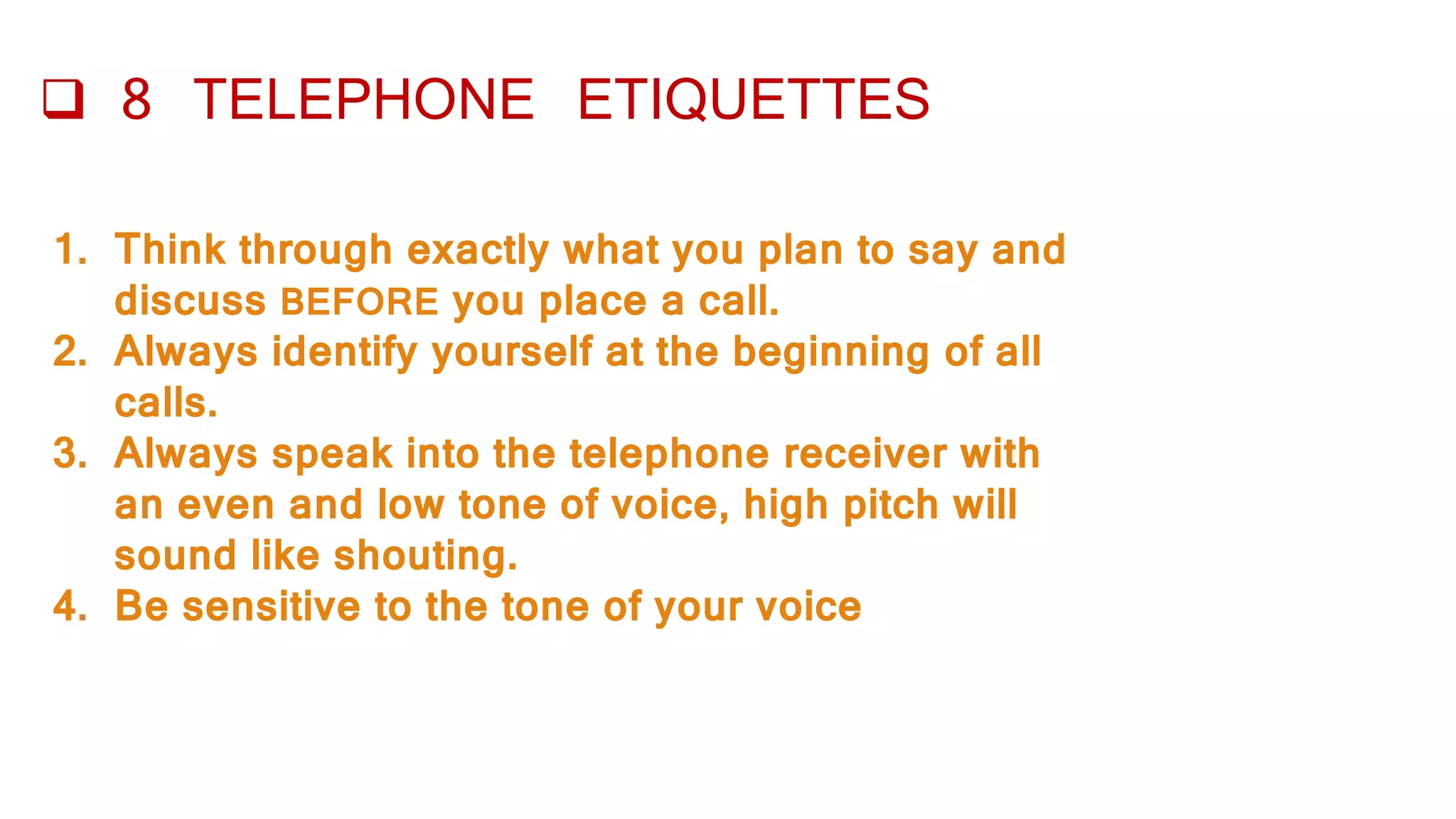Telephone skills & etiquettes | PPTX
