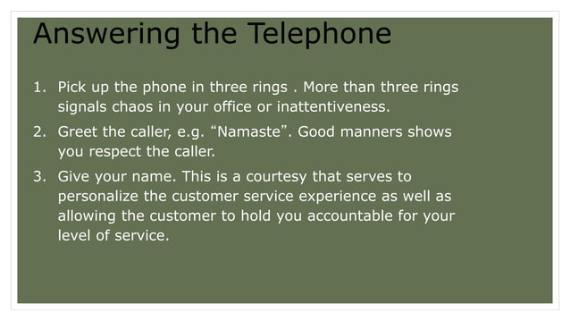 Telephone skills & etiquettes | PPTX