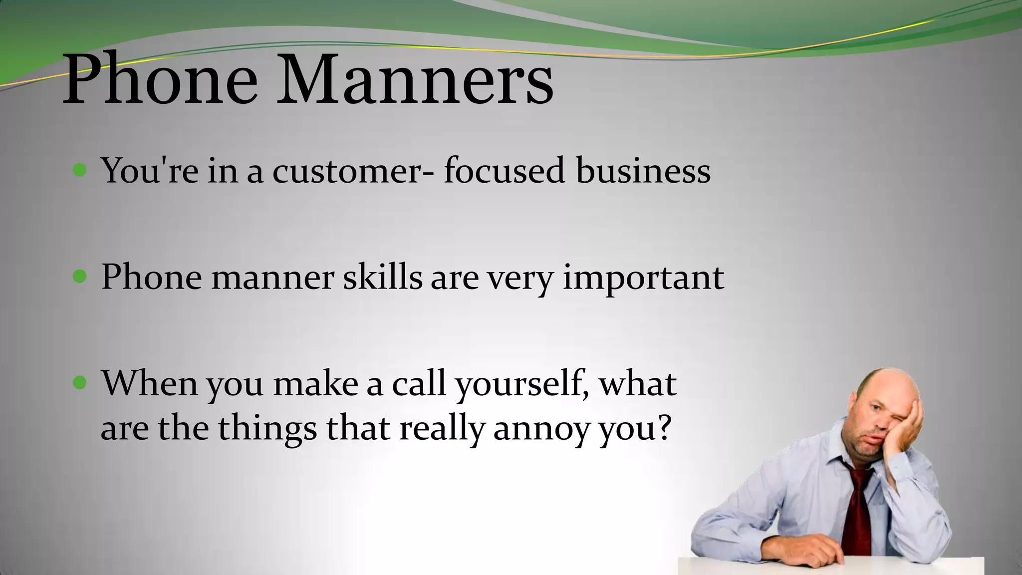 Telephone skills part one | PPTX