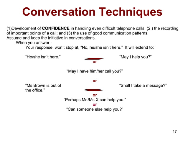 Telephone techniques | PPT