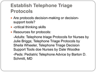 Telephone Triage Nurse Hoban Pepper | PPTX