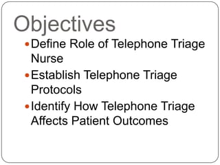 Telephone Triage Nurse Hoban Pepper | PPTX