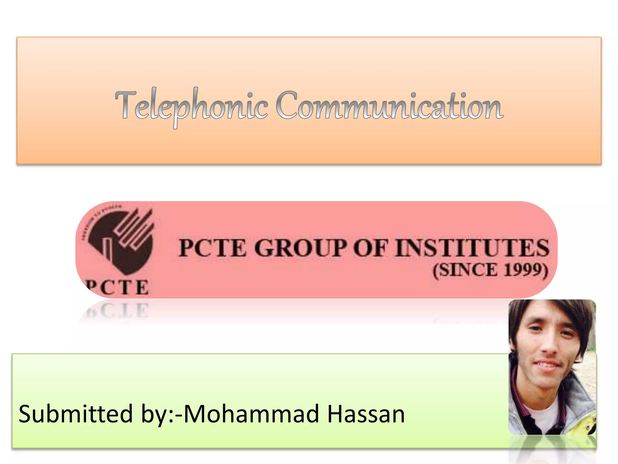 Telephonic communication | PPTX