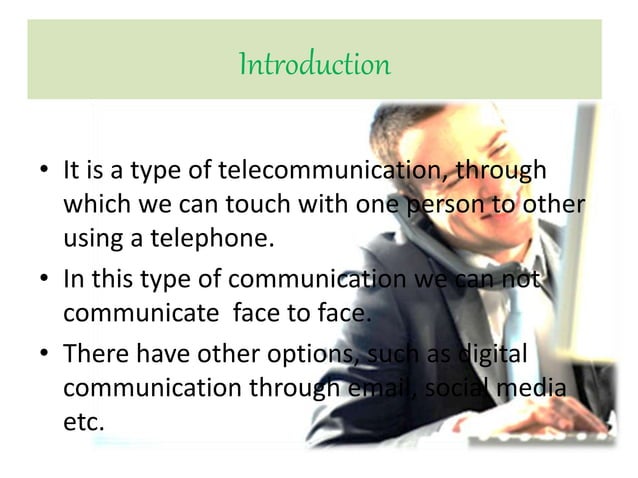 Telephonic communication | PPTX