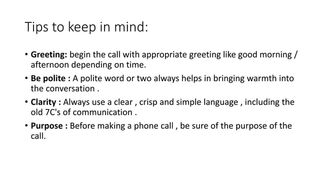 Telephonic etiquette | PPT
