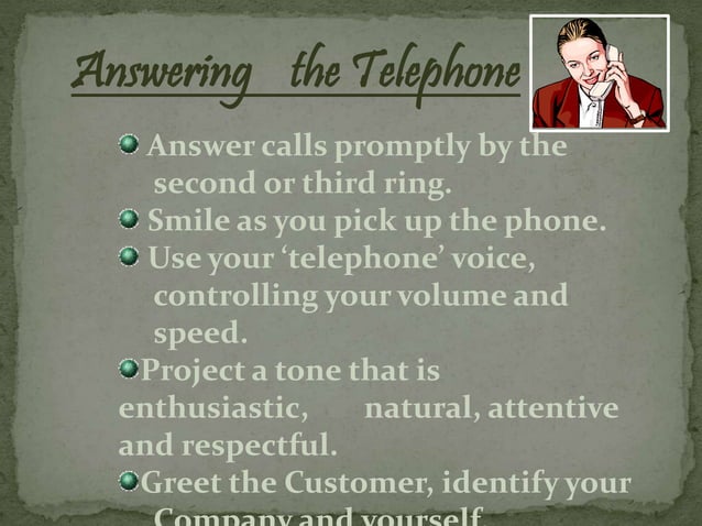 Telephonic etiquettes | PPT