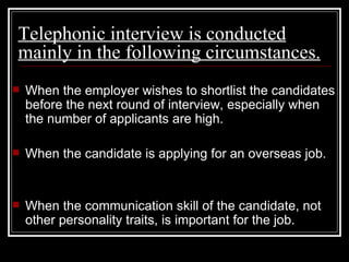 Telephonic Interview | PPT