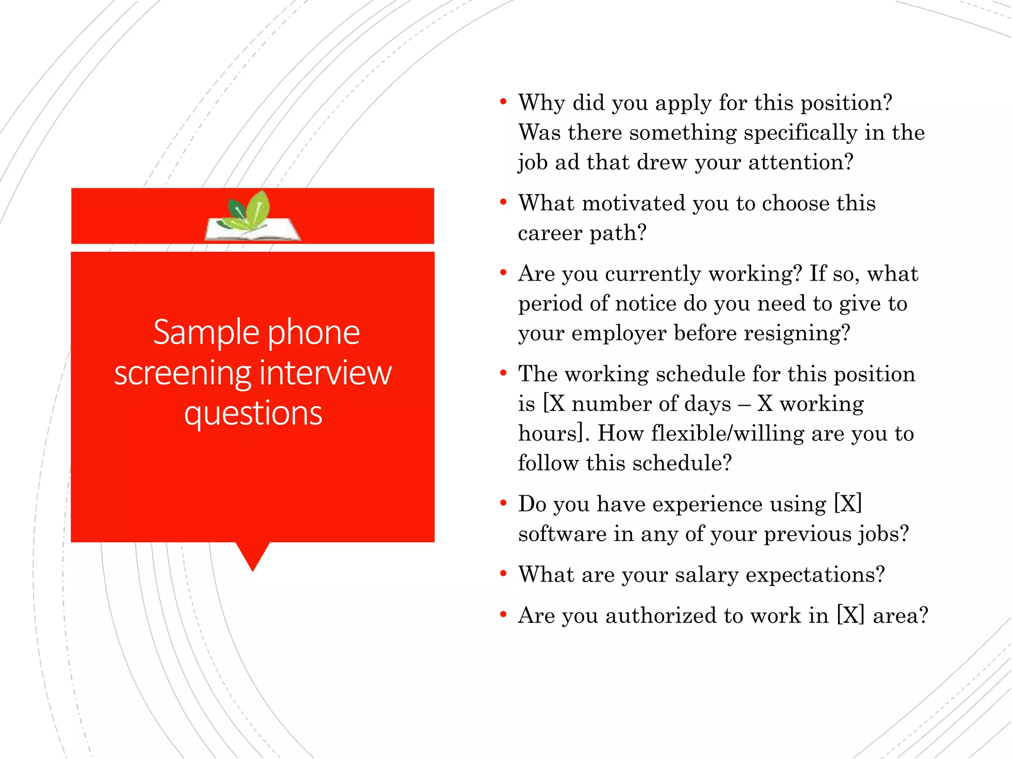 Telephonic interview guide | PPSX